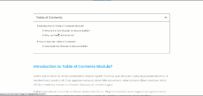 Introducing the Table of Contents module for Beaver Builder - PowerPack ...